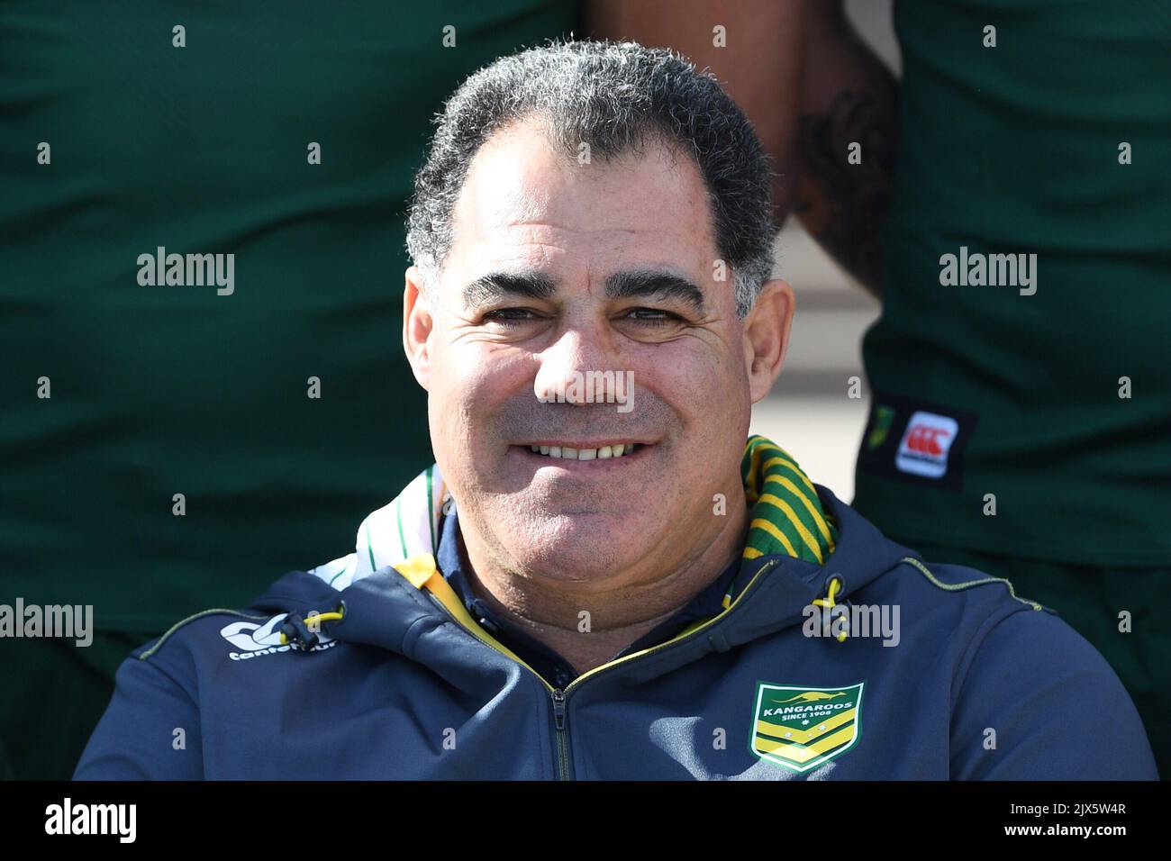 Kangaroos coach Man Meninga poses for a team photo at the Australian ...