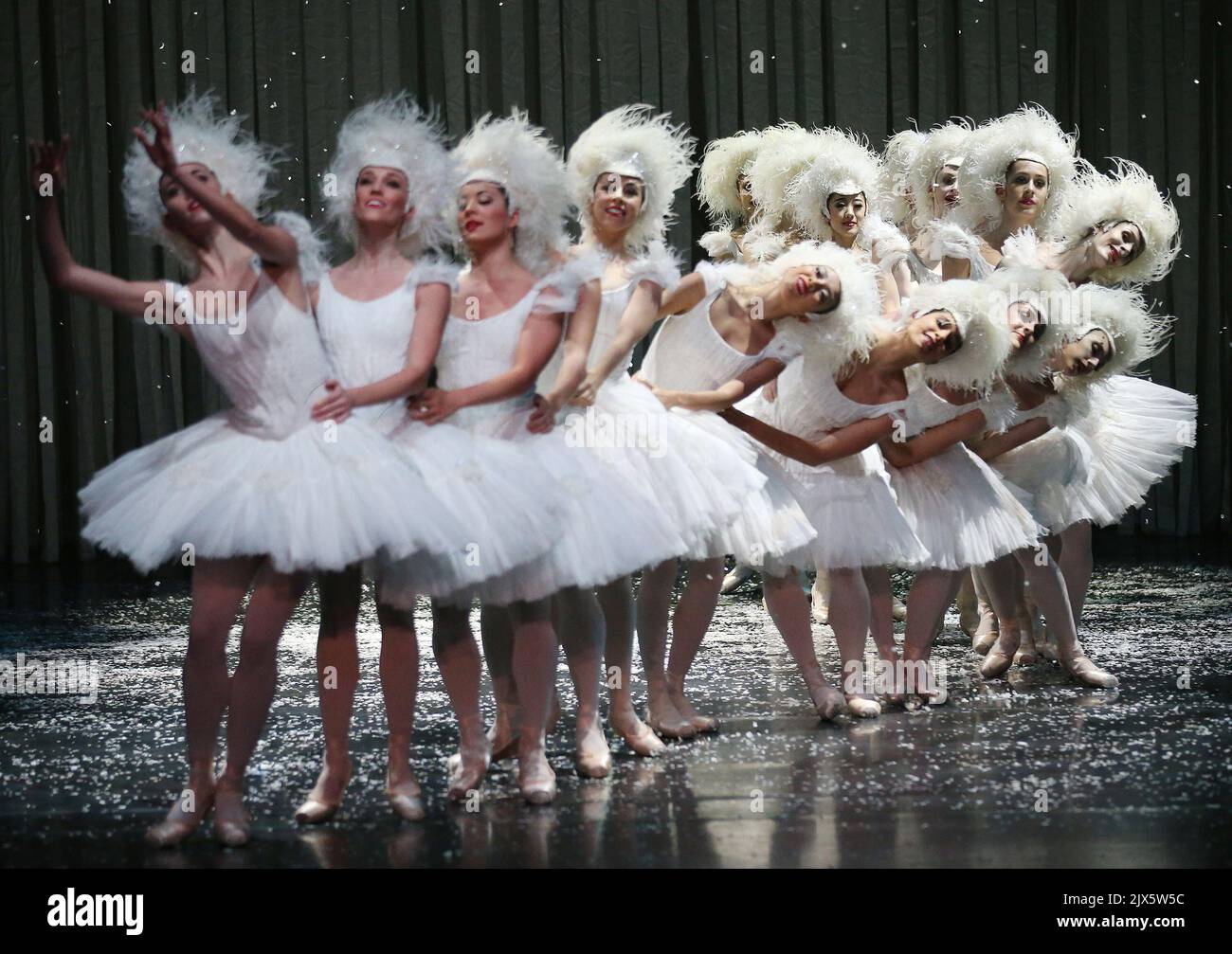 Dancers from Australian Ballet perform on stage during a dress ...