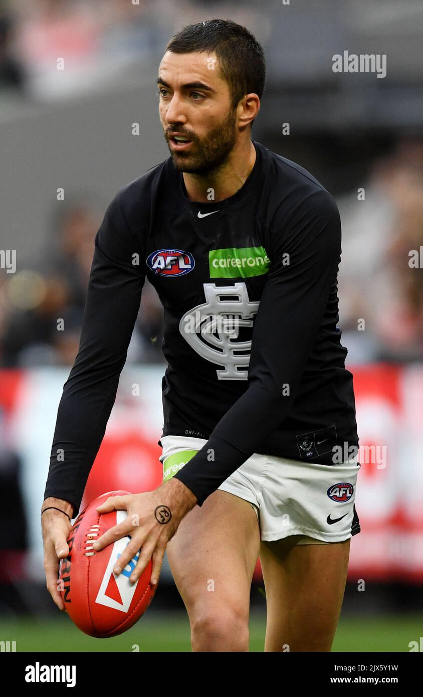 Kade Simpson of Carlton during the Round 7 AFL match between the ...