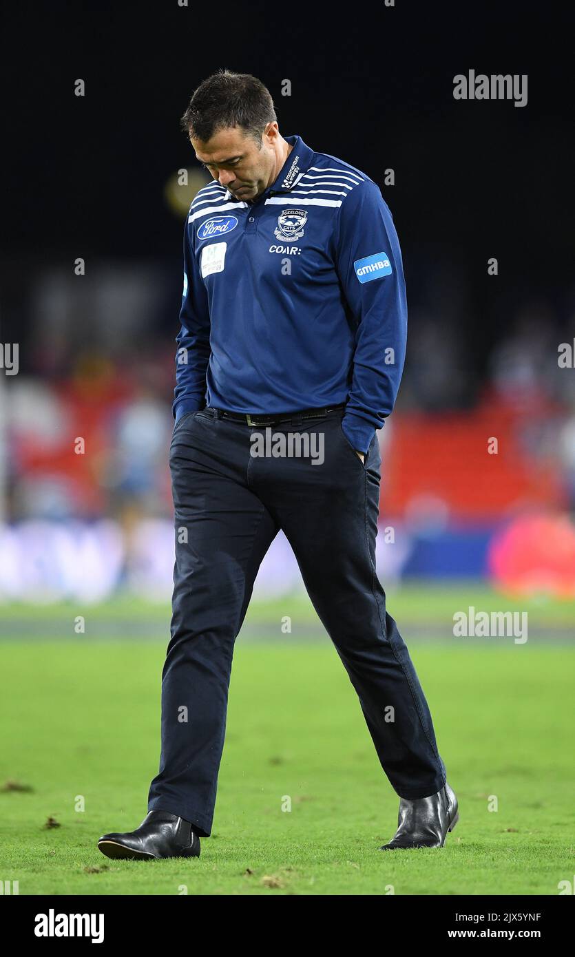 Geelong coach Chris Scott during the Round 7 AFL match between the Gold ...
