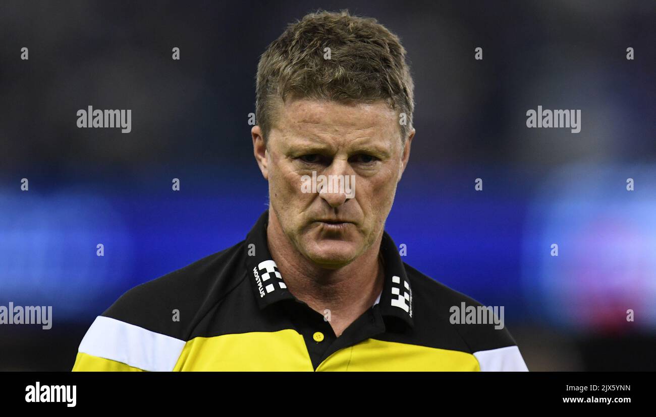 Coach of the Tigers Damien Hardwick is seen during the Round 7 AFL ...