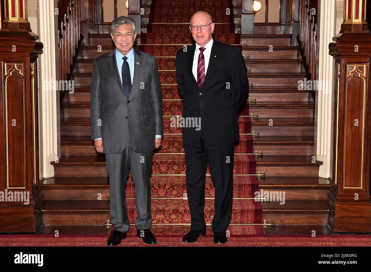 Dr Ahmad Zahid Hamidi (left), Deputy Prime Minister of Malaysia, and ...