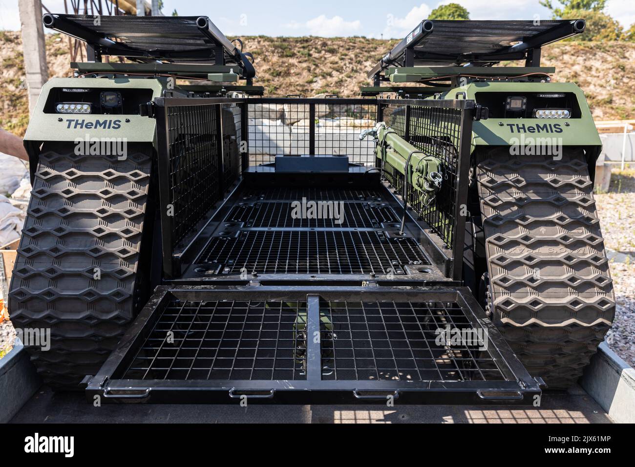 General view of the unmanned ground vehicle THeMIS to support the ...