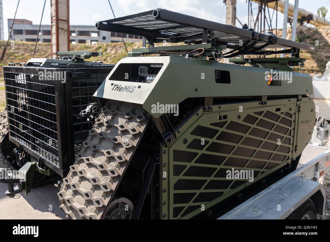 General view of the unmanned ground vehicle THeMIS to support the ...