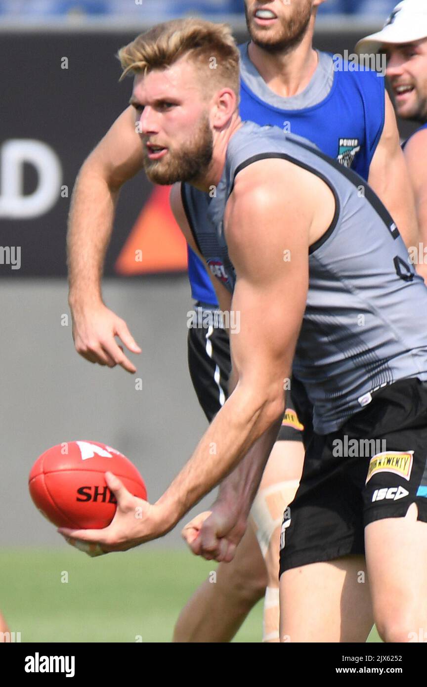 Port Adelaide player Jackson Trengove during training at Jiangwan ...