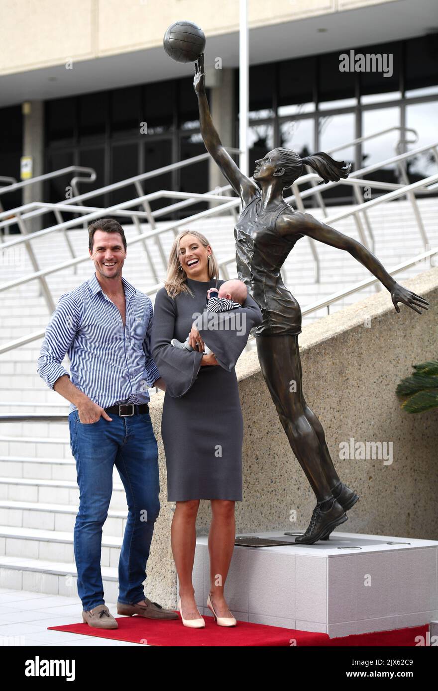 Former Australian and Firebirds Netball captain Laura Geitz poses with ...