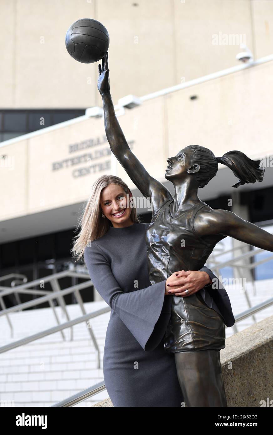 Former Australian and Firebirds Netball captain Laura Geitz poses next ...