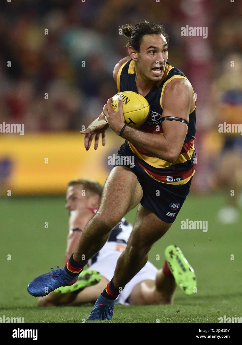Troy Menzel of the Crows during the Round 8 AFL match between the ...