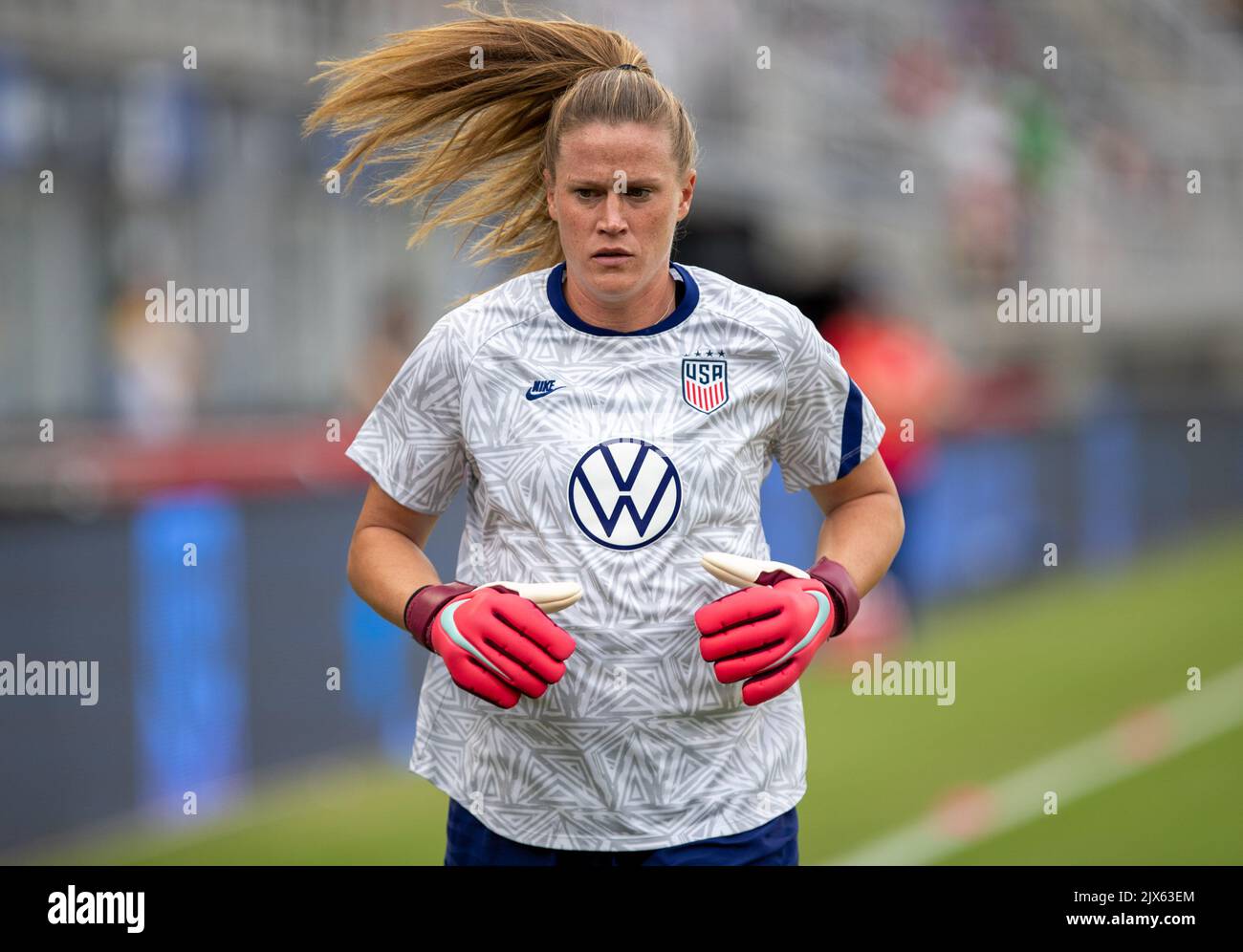 Washington D.C, USA, Sep 6th Alyssa Naeher (1 USWNT) during the warm ...