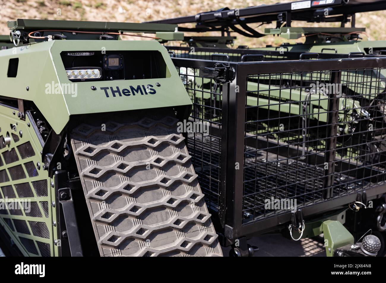 General view of the unmanned ground vehicle THeMIS to support the ...