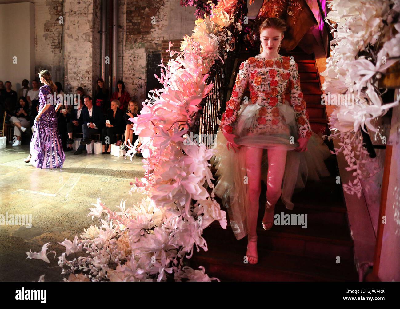 Models wears a creations by designer Steven Khalil during Mercedes-Benz ...