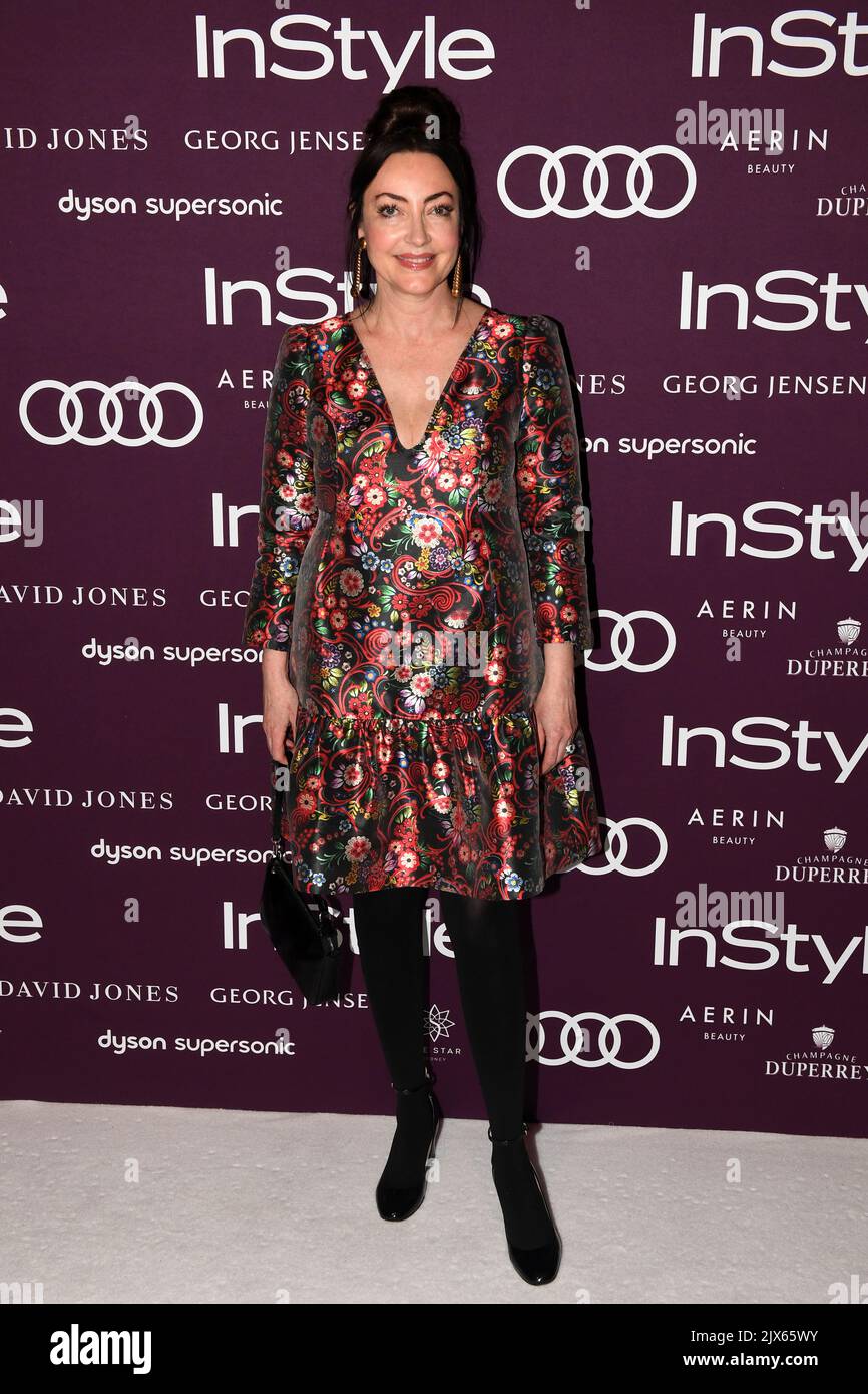 Leona Edmiston poses for a photograph as she arrives for the InStyle ...
