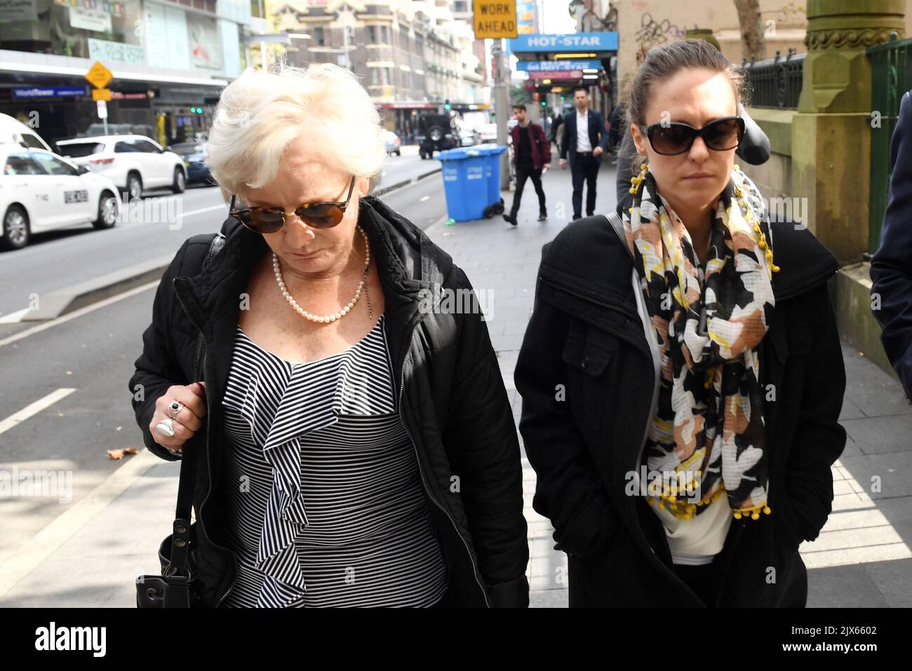 Adam Cranston's wife, Elizabeth (right), and mother Robyn (left) leave ...