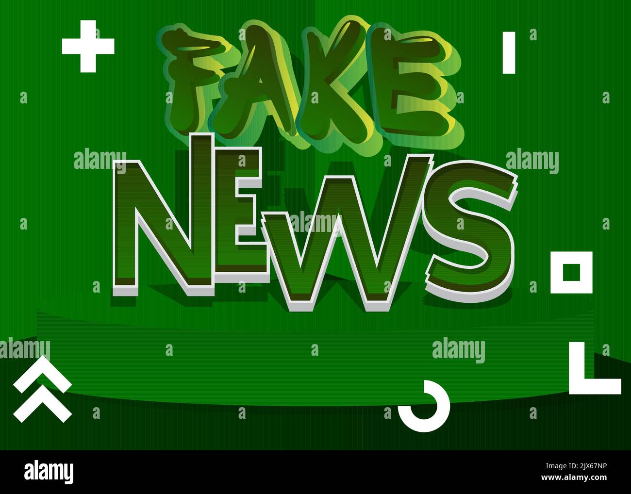 Fake News. Word written with Children's font in cartoon style Stock ...