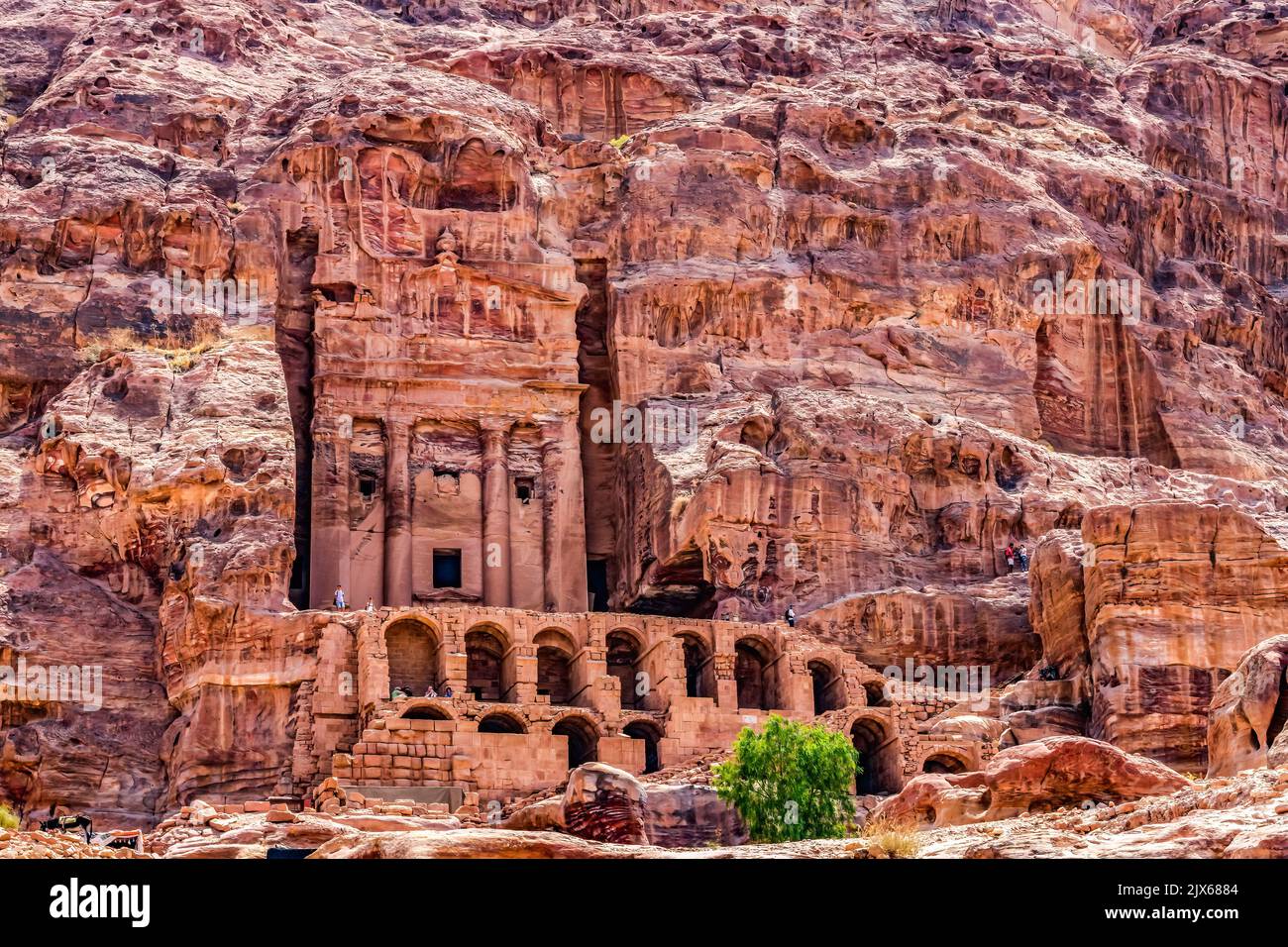 Rose Red Royal Rock Tombs for Kings Petra Jordan Built by Nabataens in ...