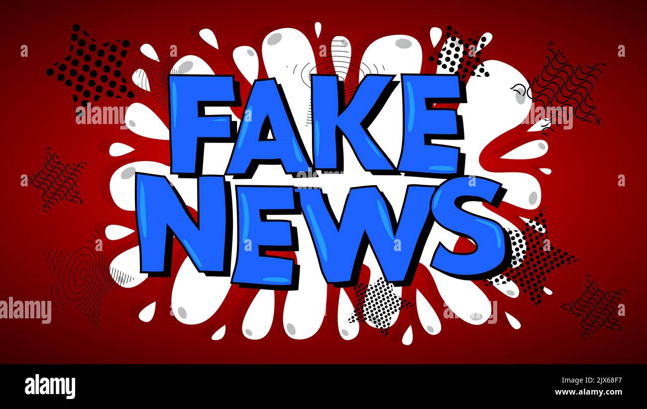 Fake News. Word written with Children's font in cartoon style Stock ...