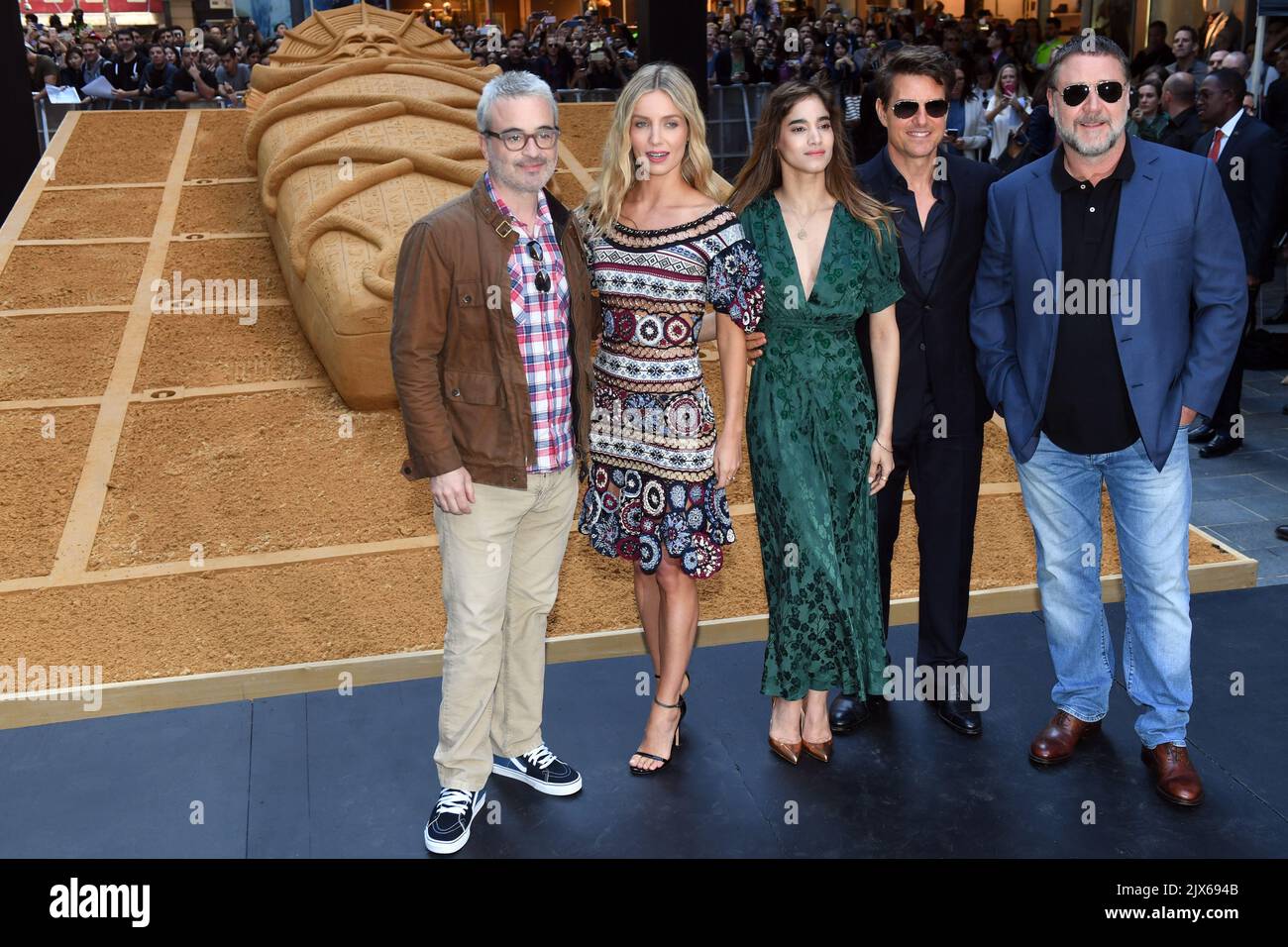 (L to R) Director Alex Kurtzman and actors Annabelle Wallis, Sofia ...