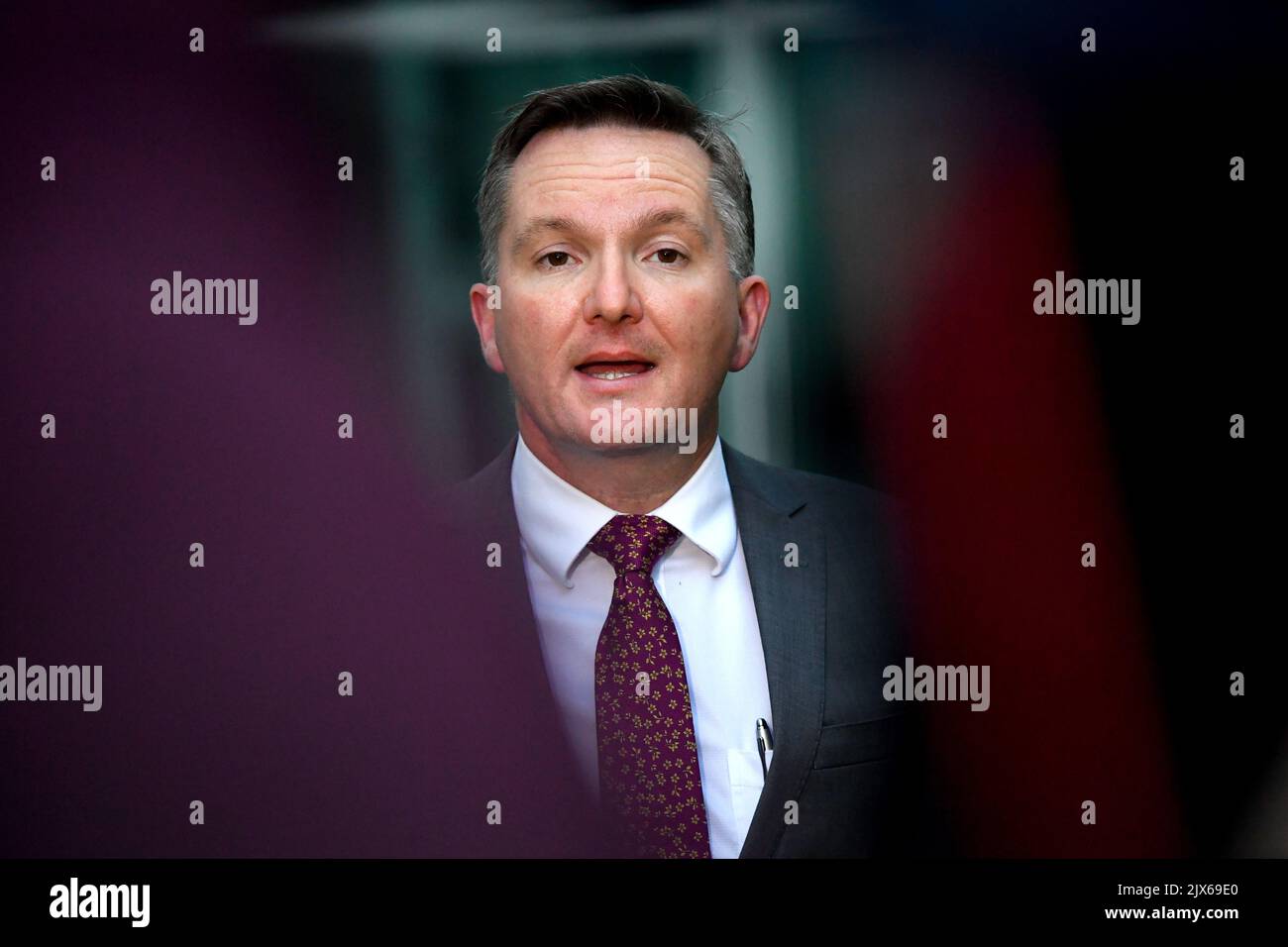 Shadow Treasurer Chris Bowen at a press conference in Canberra ...