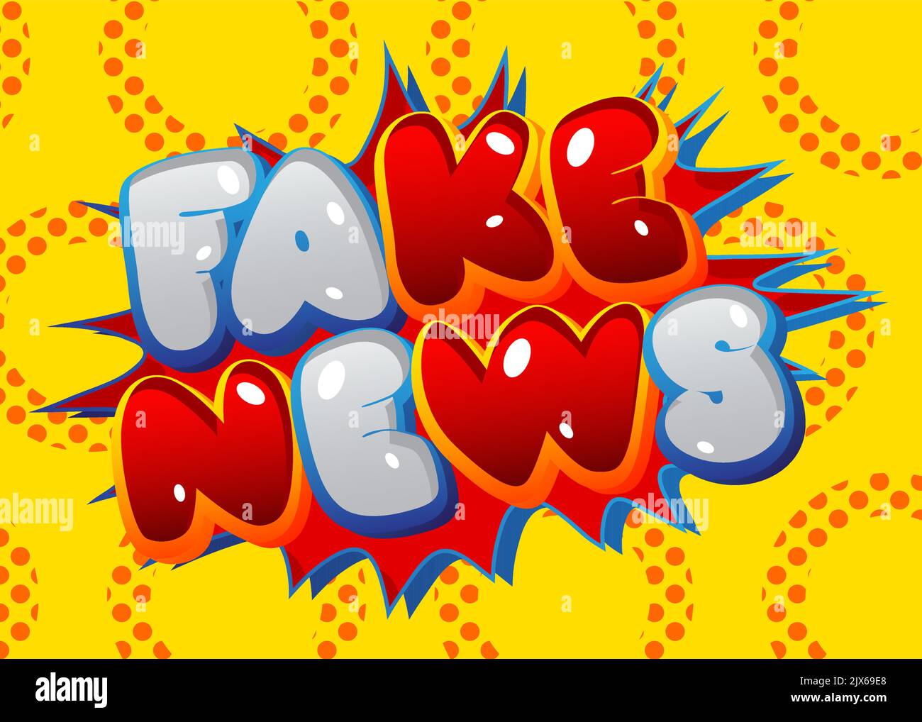 Fake News. Word written with Children's font in cartoon style Stock ...