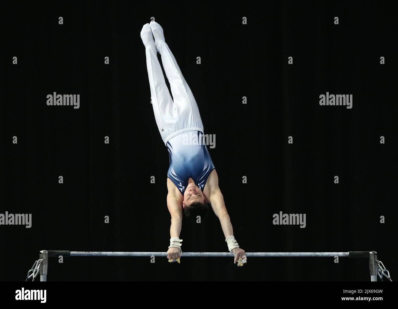 Ben Holden of Victoria on the high bar at the 2017 Australian Gymnastic ...