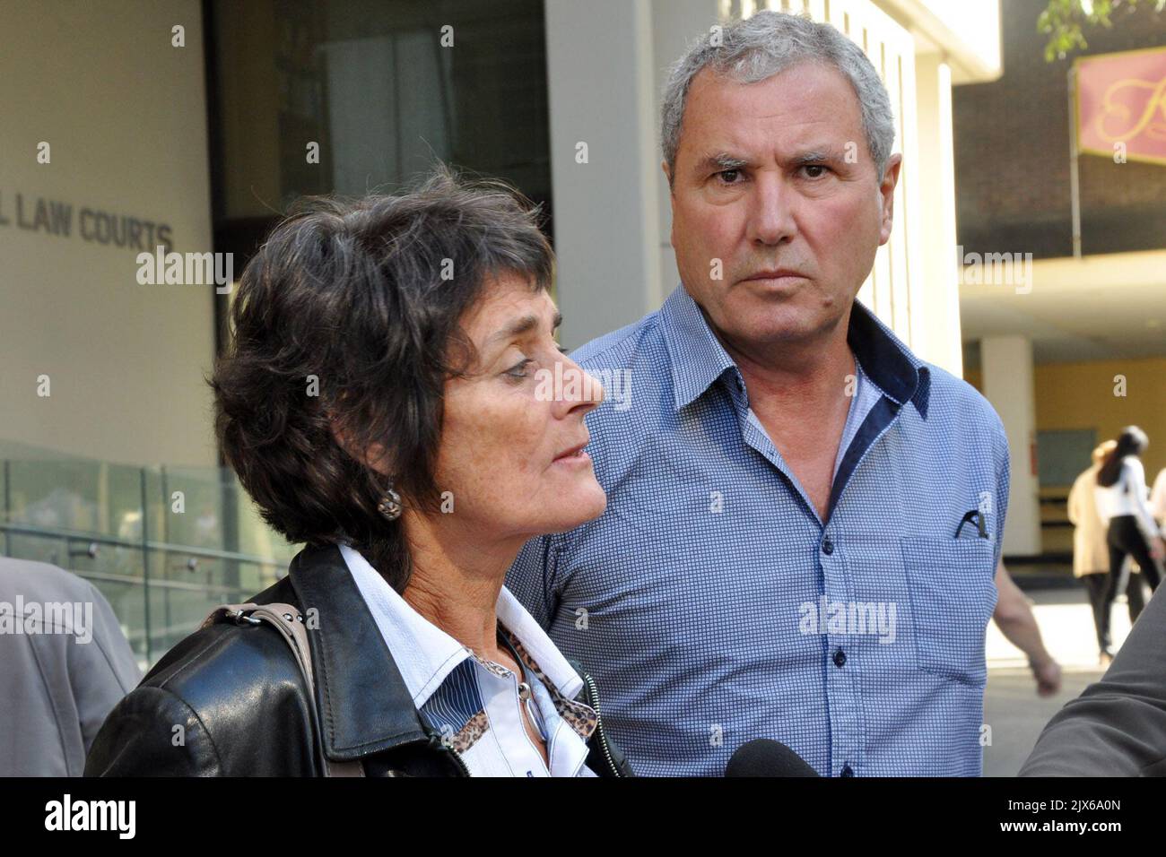 Tony Hampton, the father of Jarrod Hampton, outside Perth Magistrates ...