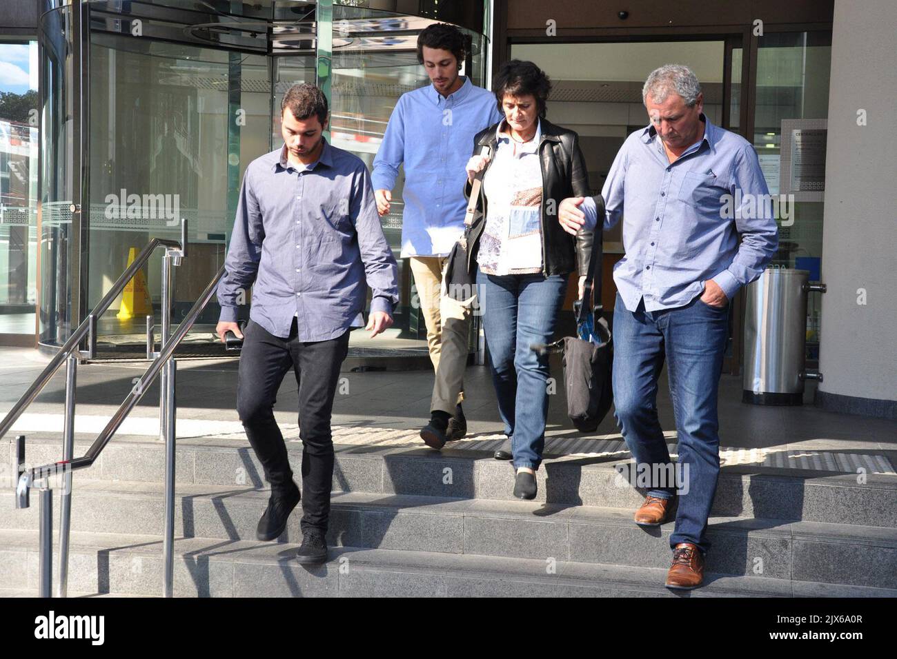 Tony Hampton (right), the father of Jarrod Hampton, outside Perth ...