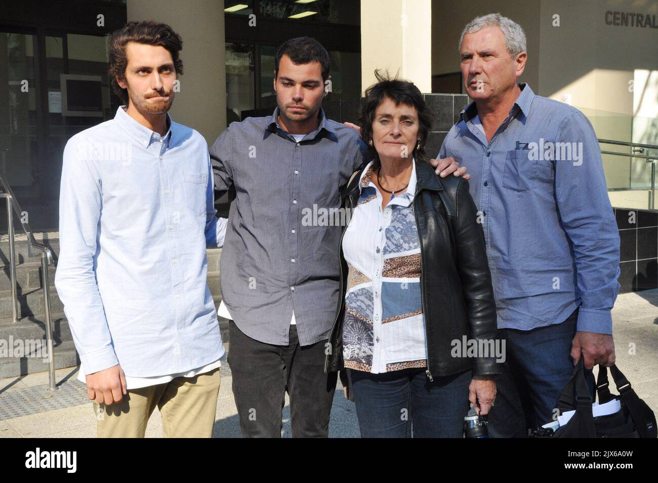 Tony Hampton (right), the father of Jarrod Hampton, outside Perth ...