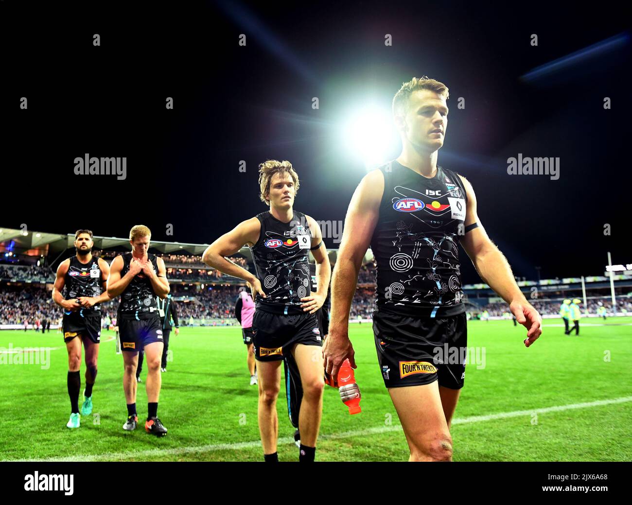 Robbie Gray of the Power walks off after losing the Round 10 AFL match ...