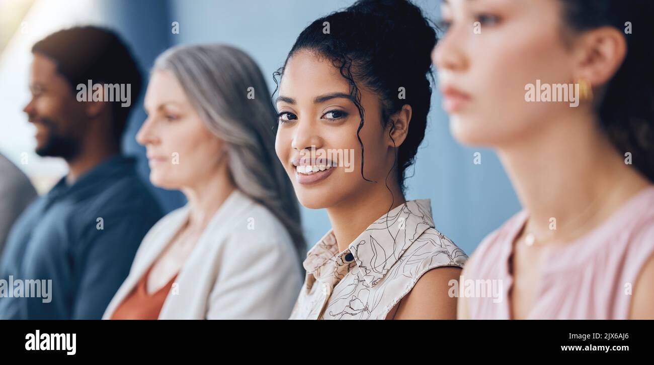 Learning, education and training with business woman in meeting with ...