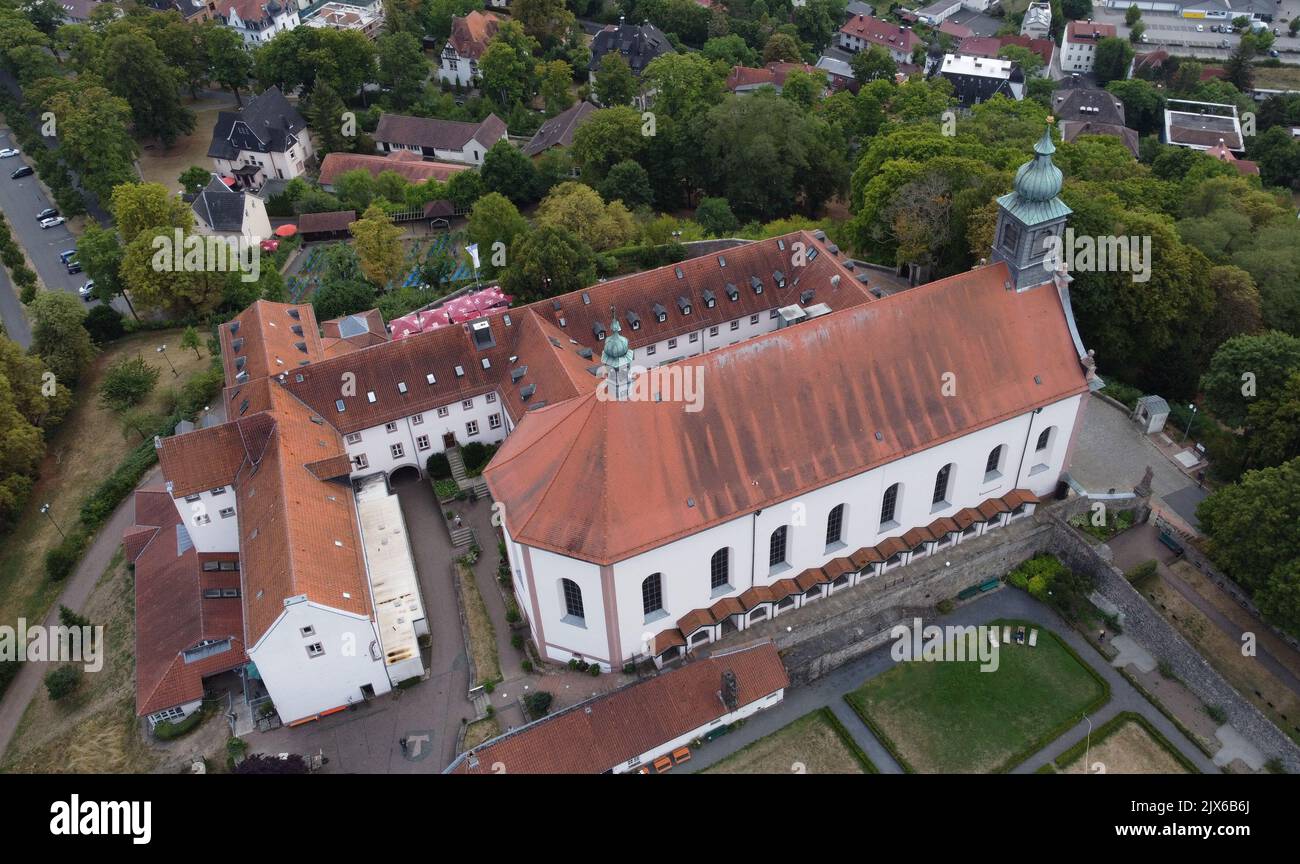 PRODUCTION - 25 August 2022, Hessen, Fulda: The Franciscan monastery ...