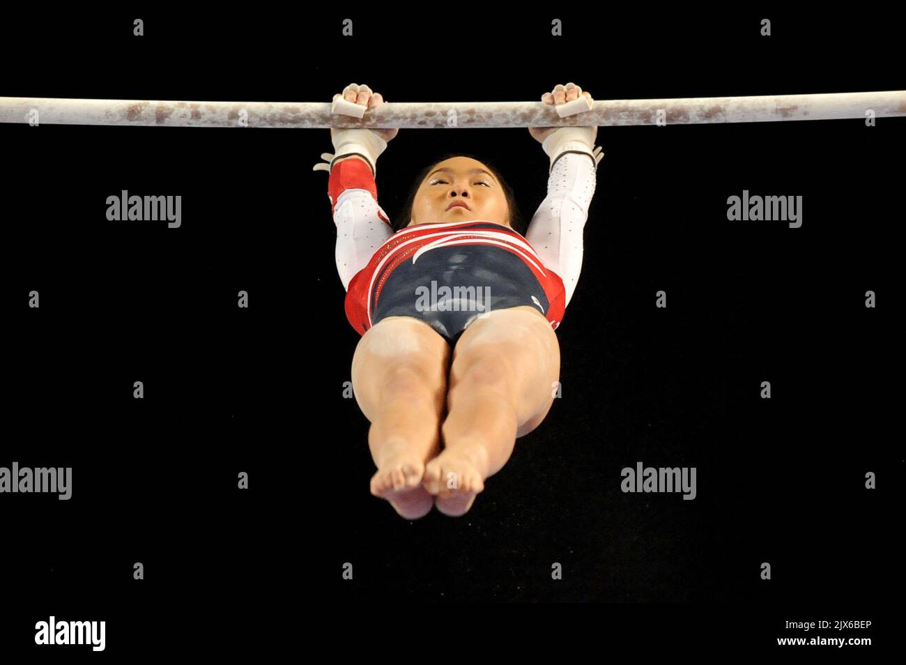 Jade Vella- Wright of Victoria during her routine on the Uneven Bar, at ...