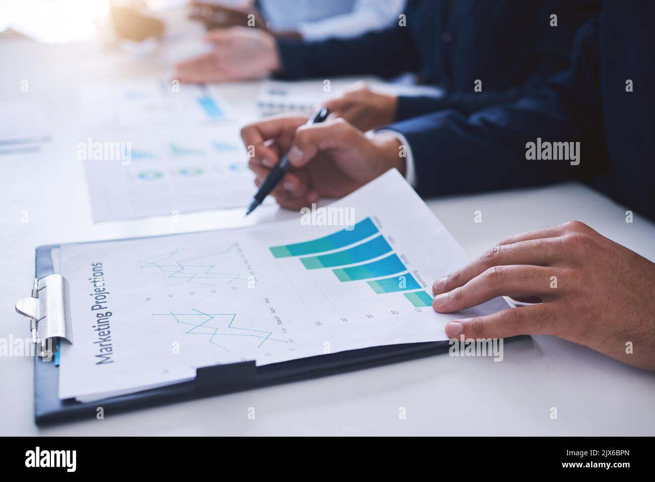 Marketing chart graphs, sales and advertising goals or projections ...