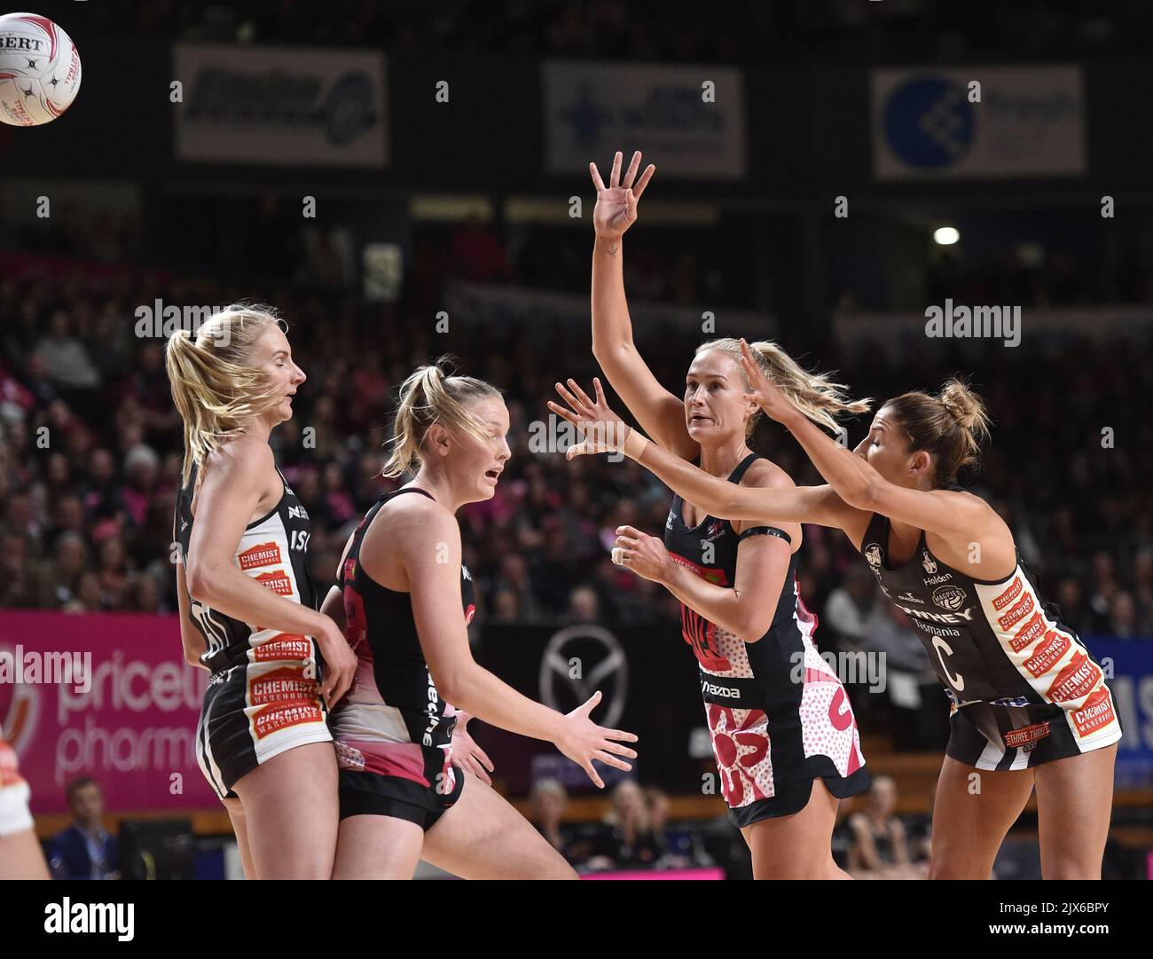 Chelsea Pitman of the Thunderbirds during the Round 14 Super Netball ...