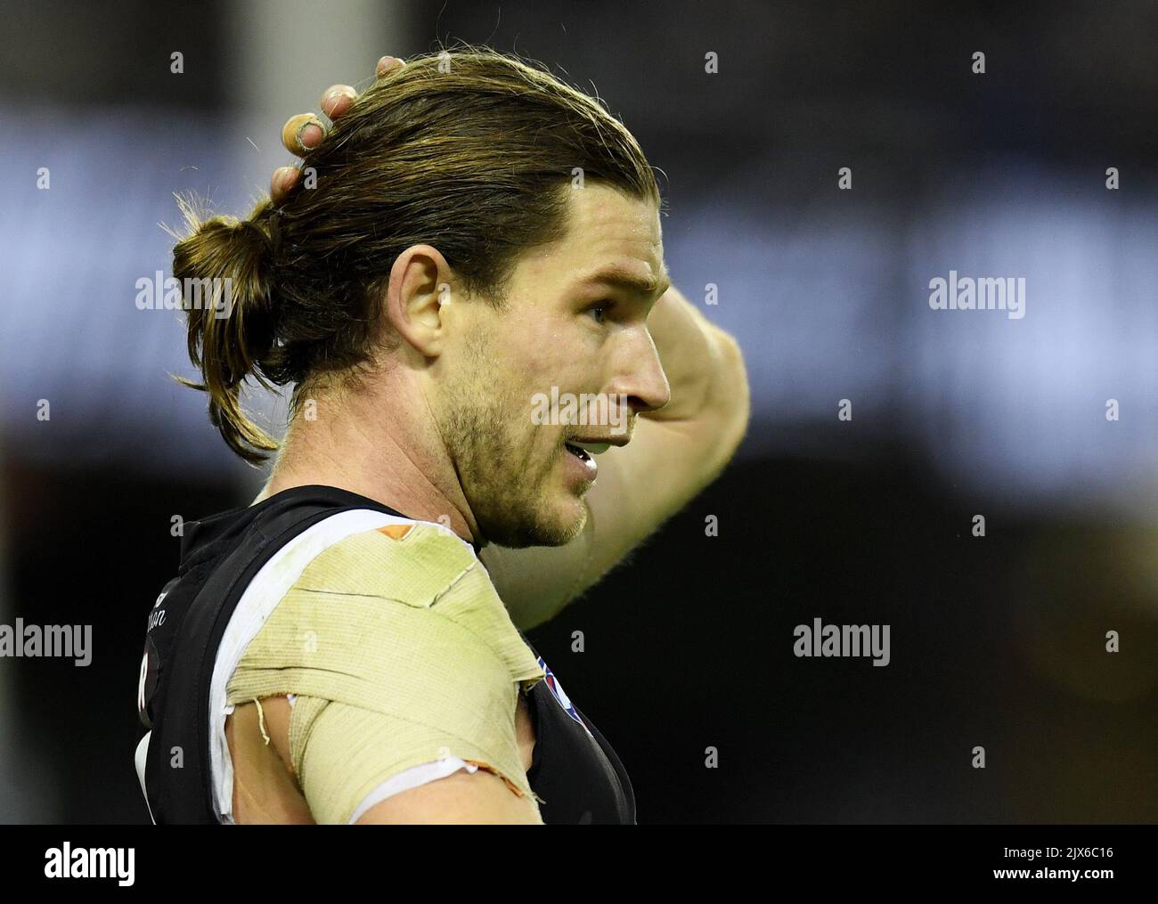 Bryce Gibbs of the Blues during the Round 10 AFL match between the ...