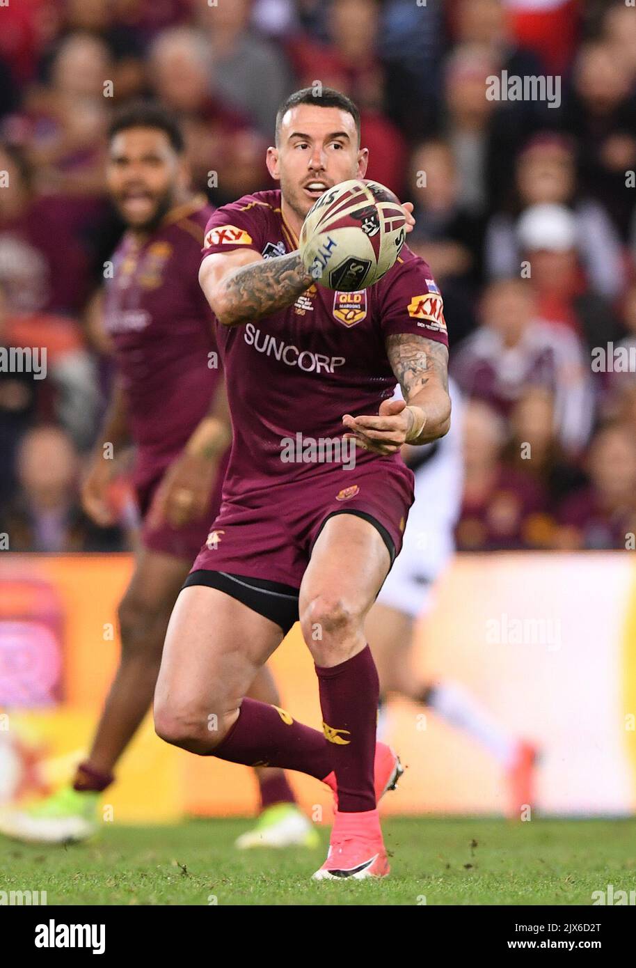 Darius Boyd of the Queensland Maroons during Game 1 of the State of ...