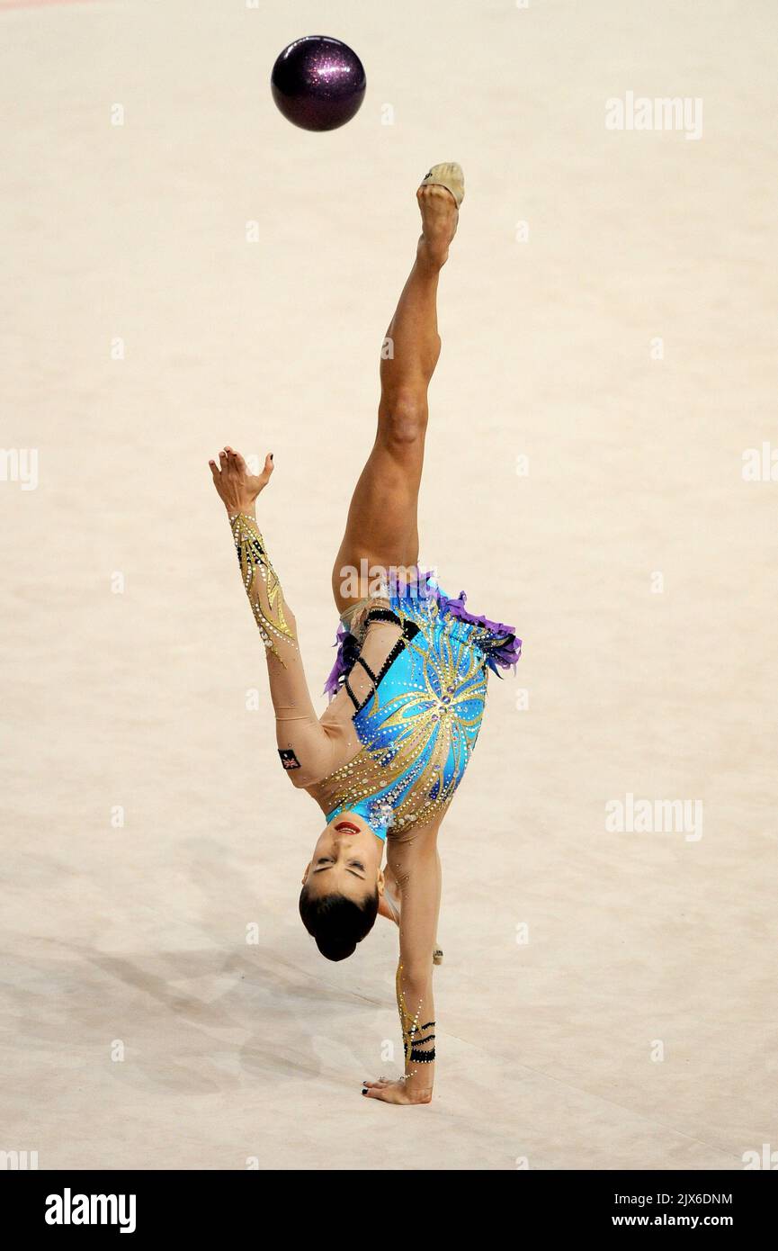 Danielle Prince from NSW during her Rhythmic routine, at the 2017 ...