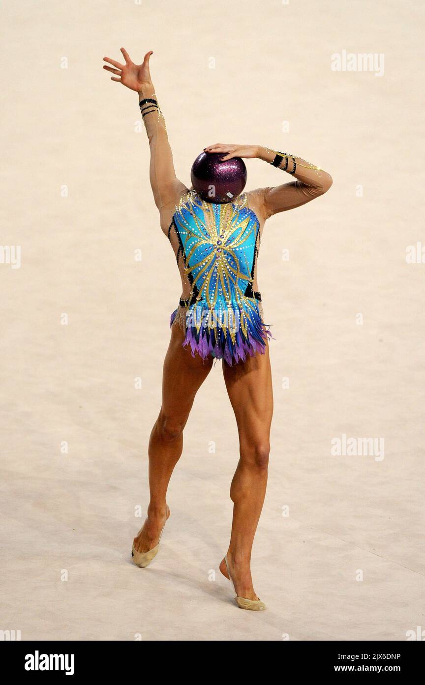 Danielle Prince from NSW during her Rhythmic routine, at the 2017 ...