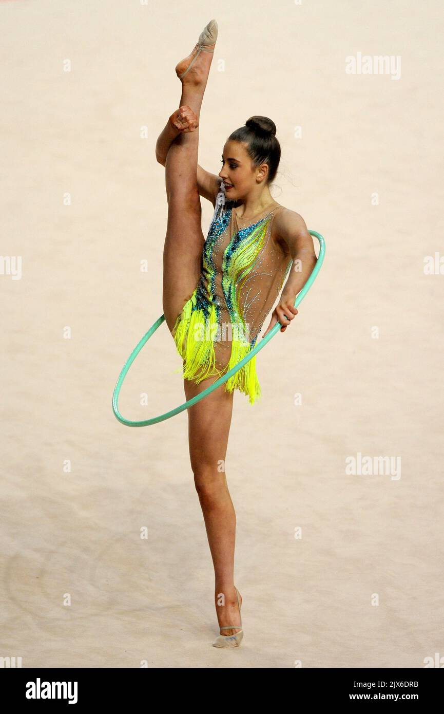 Laura Gosling from Queensland during her Rhythmic routine, at the 2017 ...