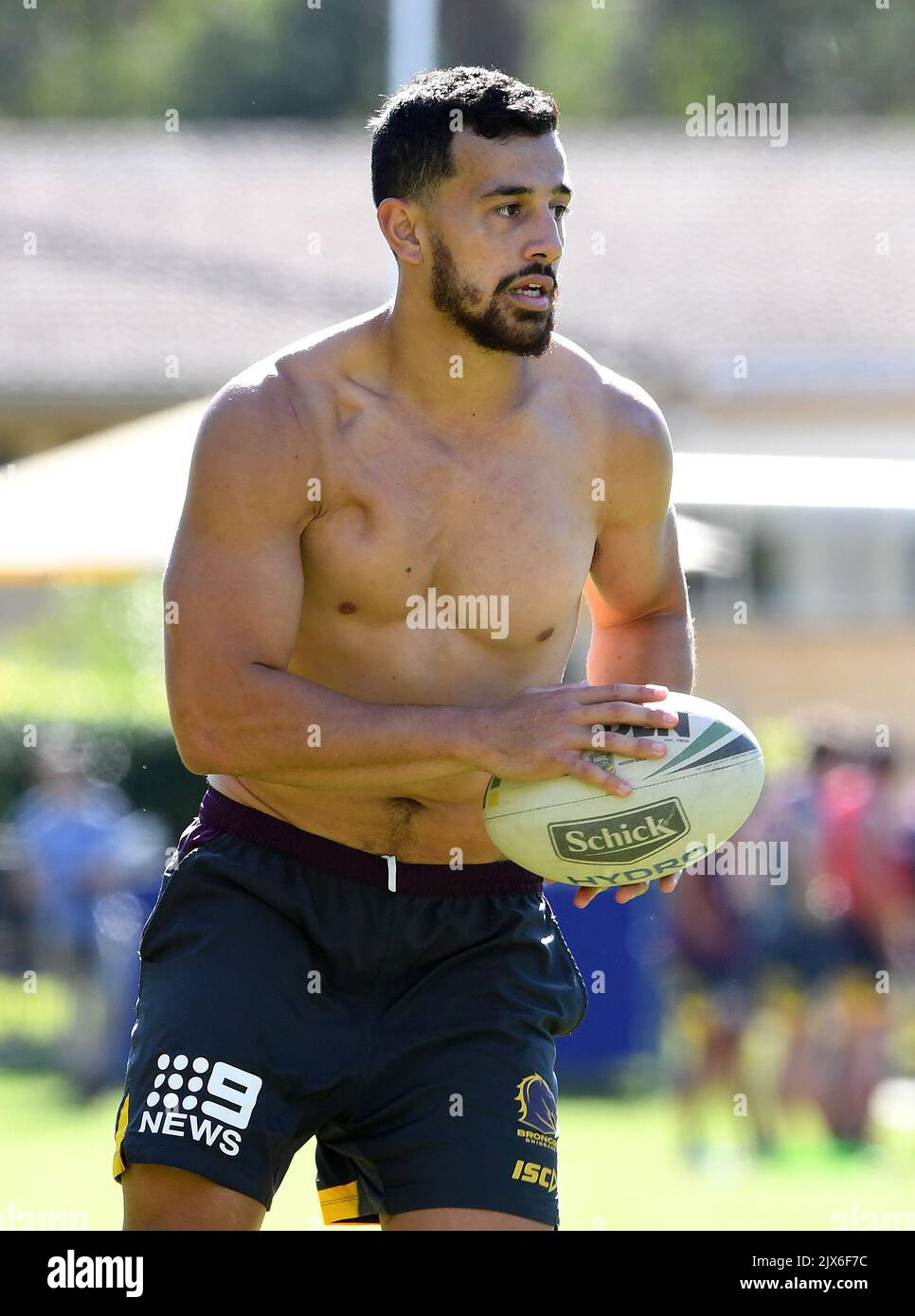 Jordan Kahu during the Brisbane Bronco's training session at Red Hill ...