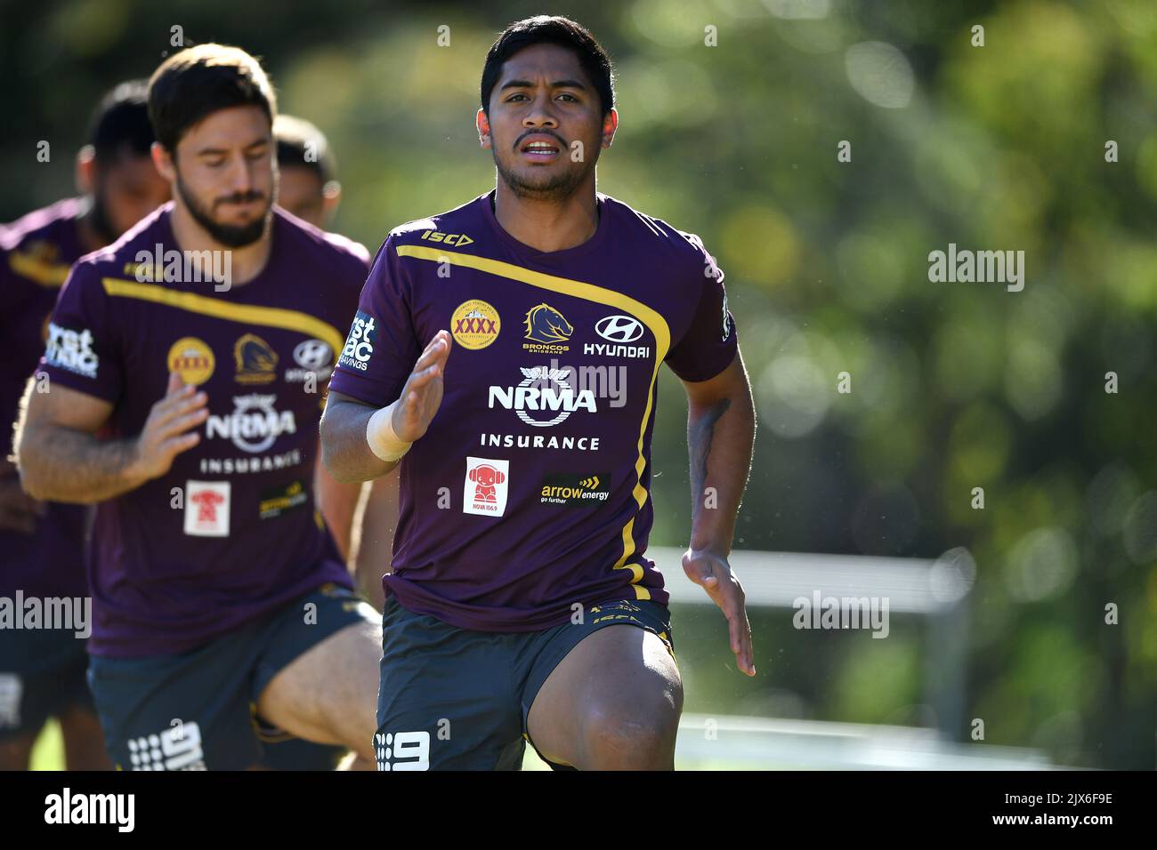 Anthony Milford during the Brisbane Bronco's training session at Red ...