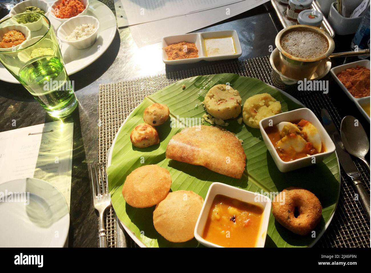 Leela Breakfast, a typical south Indian breakfast, served at the Leela ...