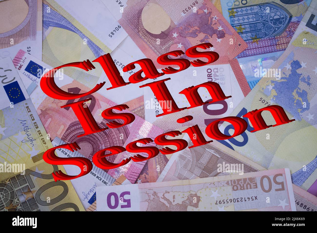 Class Is In Session word with money. Paper currency background with ...
