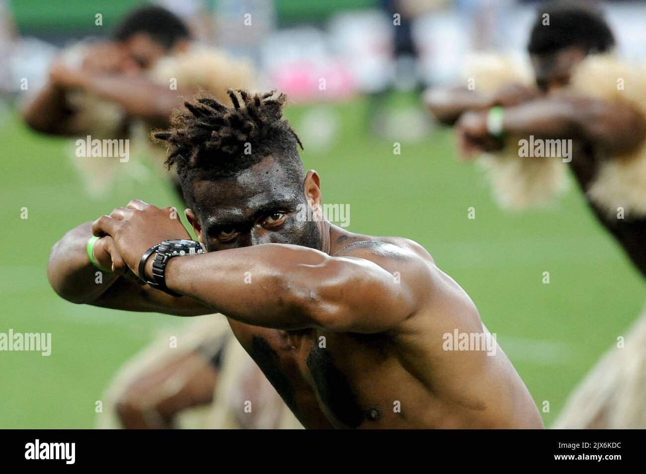 Dancers perform to fans to celebrate the NRL multi-cultural round ...