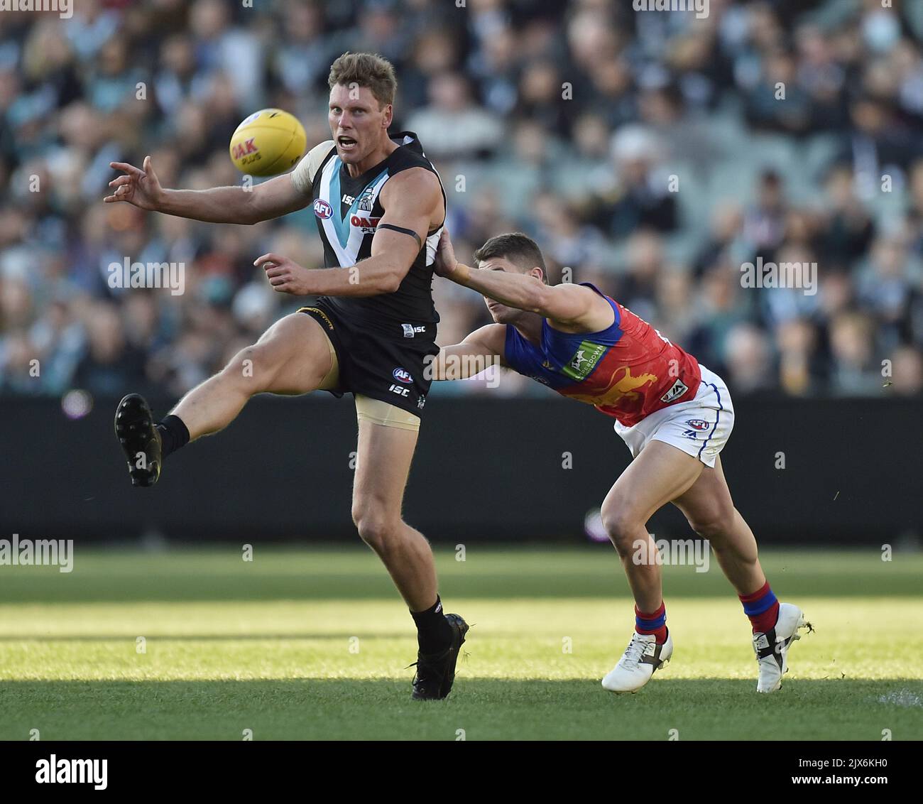 Brad Ebert of the Power during the Round 13 AFL match between the Port ...