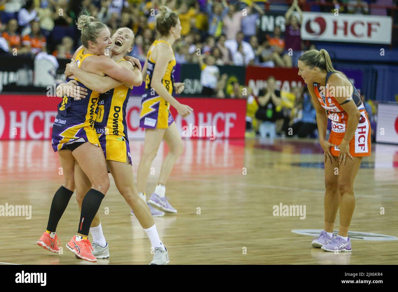 Laura Scherian and Laura Langman of the Lightning celebrates their ...