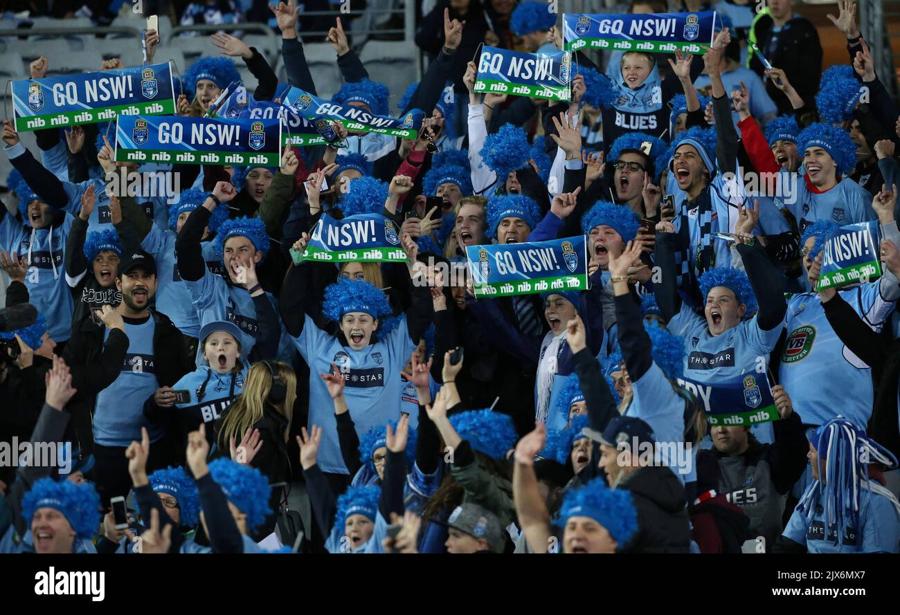 Blues fans before the State of Origin Game II between the NSW Blues and ...