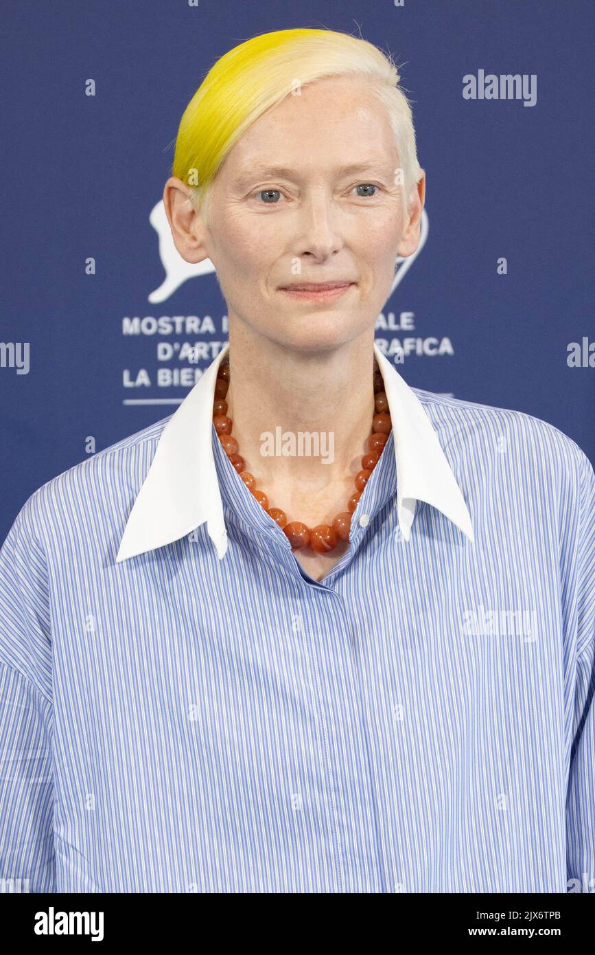Lido Di Venezia, Italy. 06th Sep, 2022. Tilda Swinton attends the ...