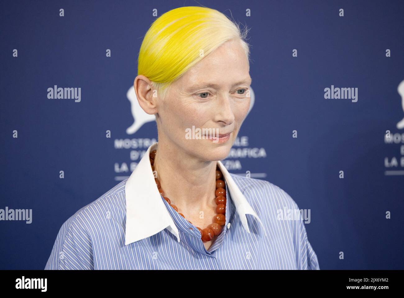 Lido Di Venezia, Italy. 06th Sep, 2022. Tilda Swinton attends the ...