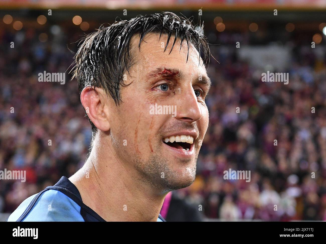Mitchell Pearce of the NSW Blues looks on following State of Origin ...