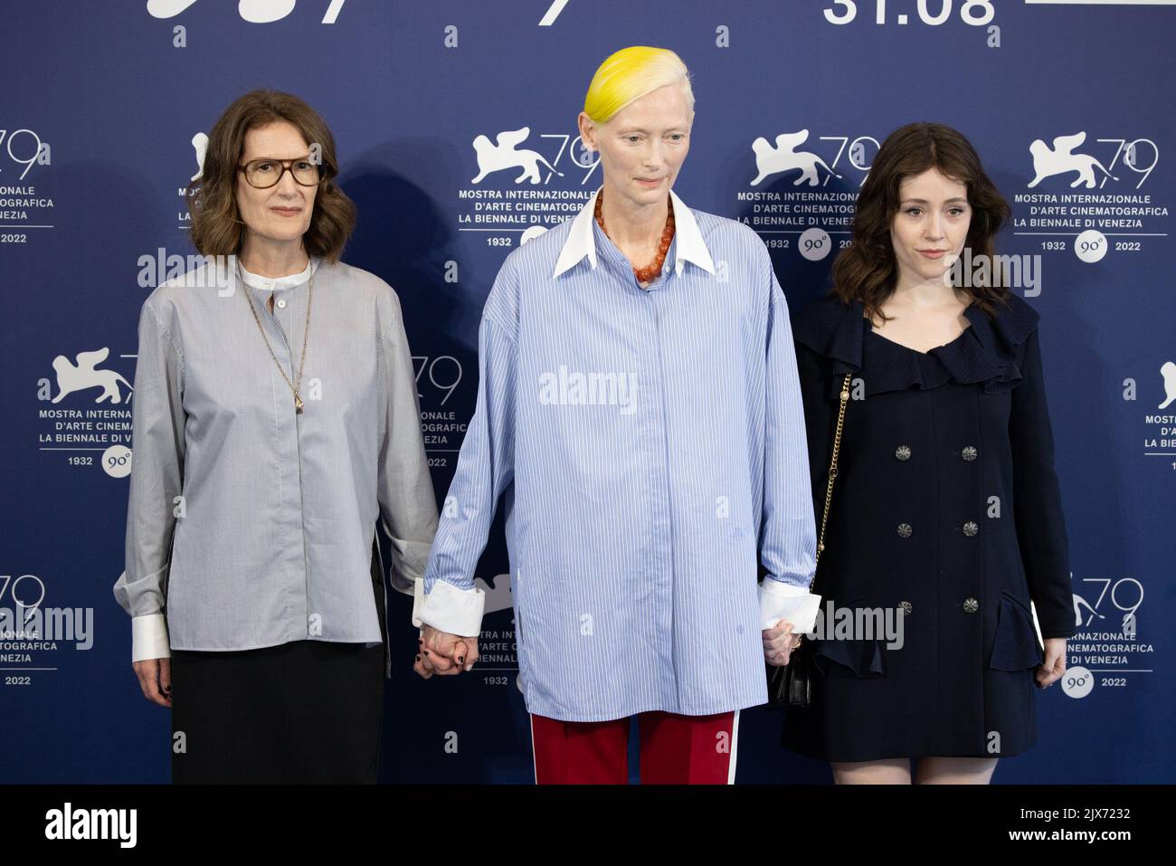 British director Joanna Hogg, British actress Tilda Swinton and British actress Carly-Sophia ...